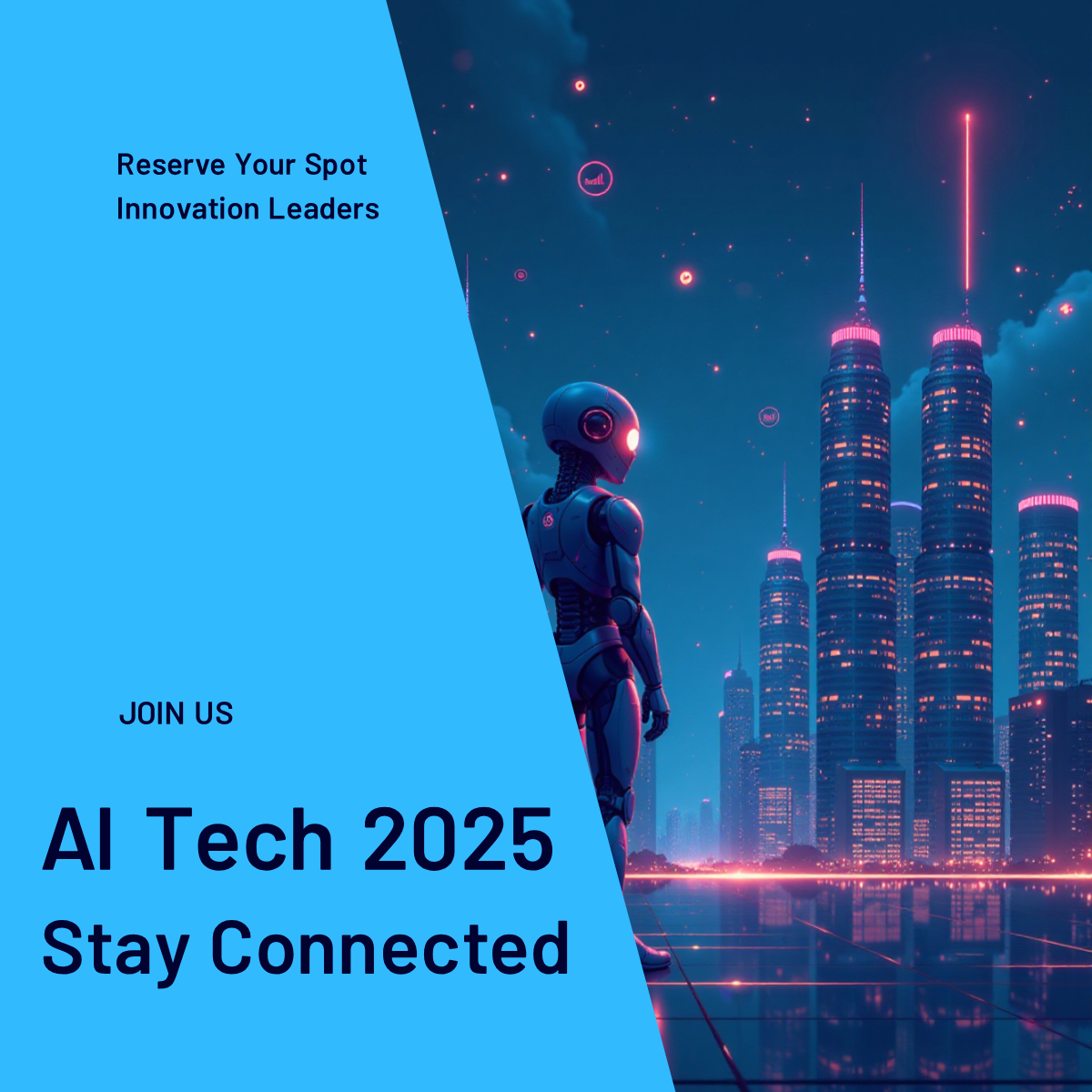 Artificial Intelligence Technology 2025 Conference LinkedIn Post Template - AI Designs by MolyPix.AI