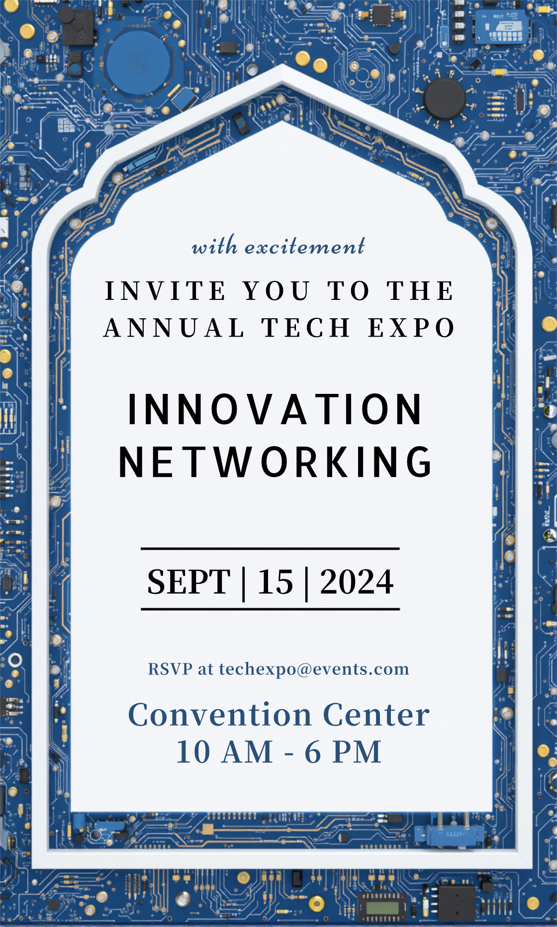 Annual Tech Expo Event Promotion Invitation Template - AI Designs by ...