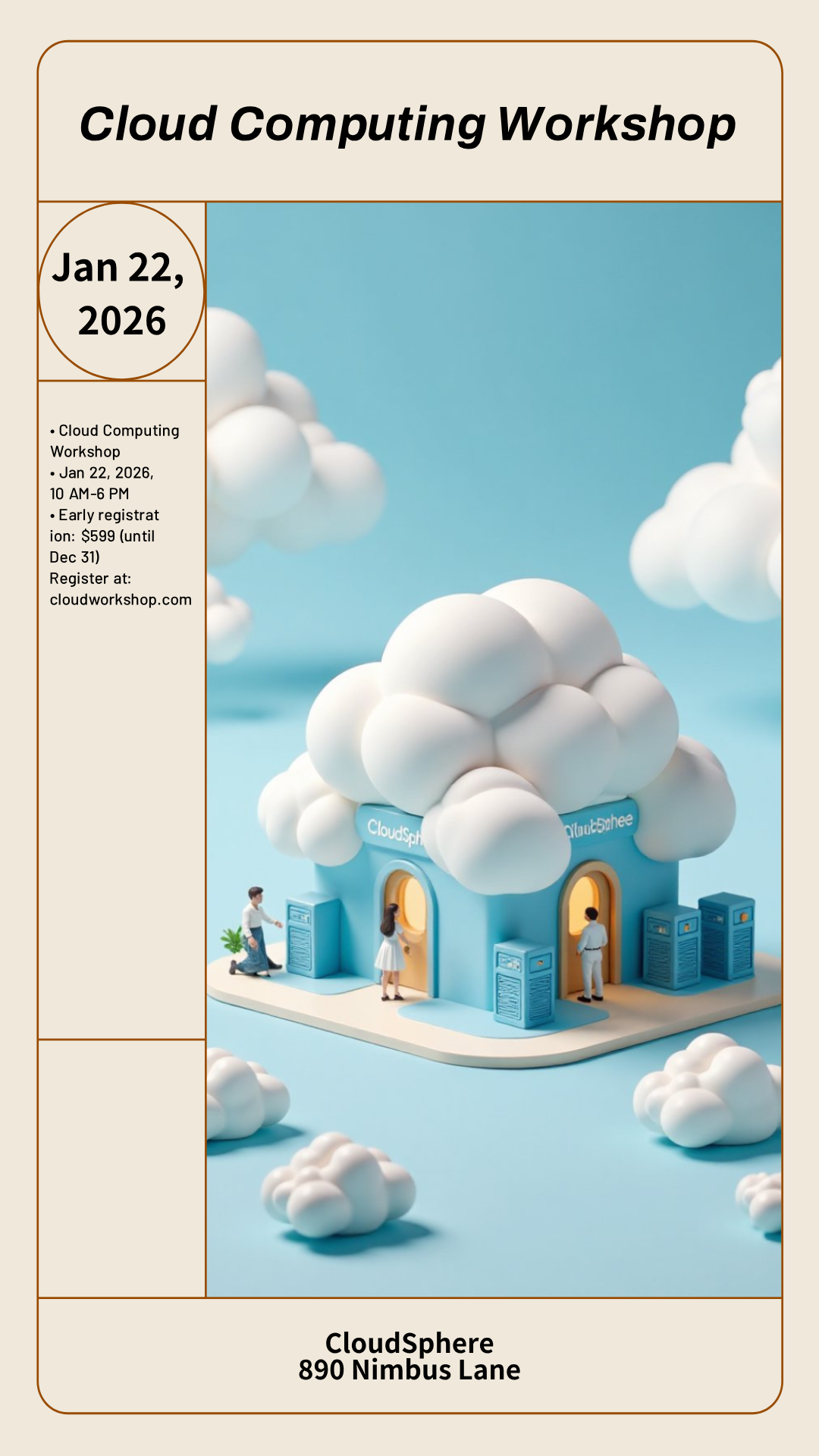 Cloud Computing Technical Skills Training Poster Template - AI Designs ...