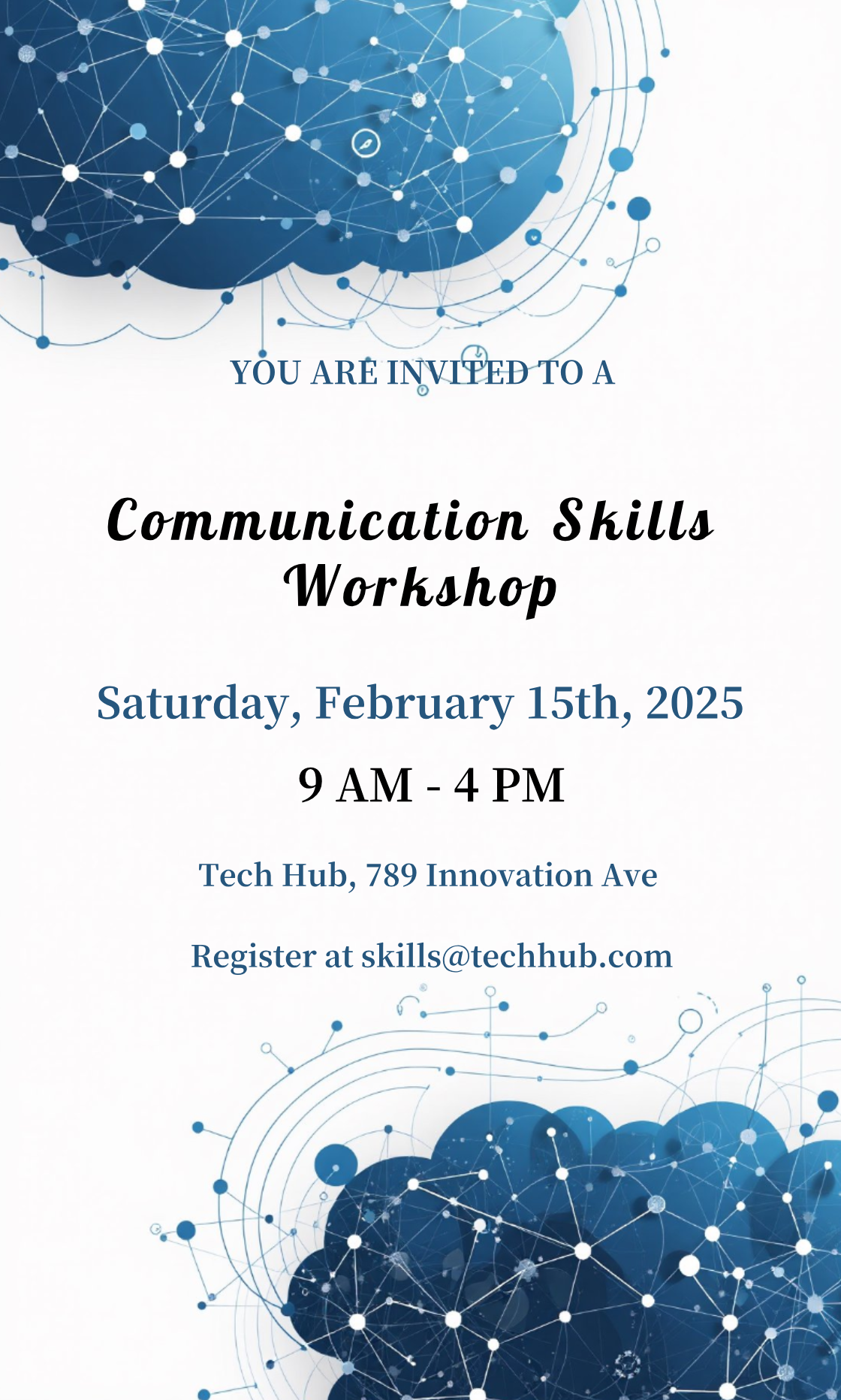 Communication Skills Training Workshop Invitation Template - AI Designs ...