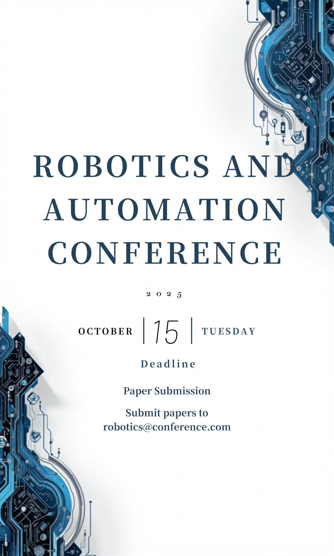 Robotics and Automation Conference Paper Submission Invitation Template - AI Designs by MolyPix.AI