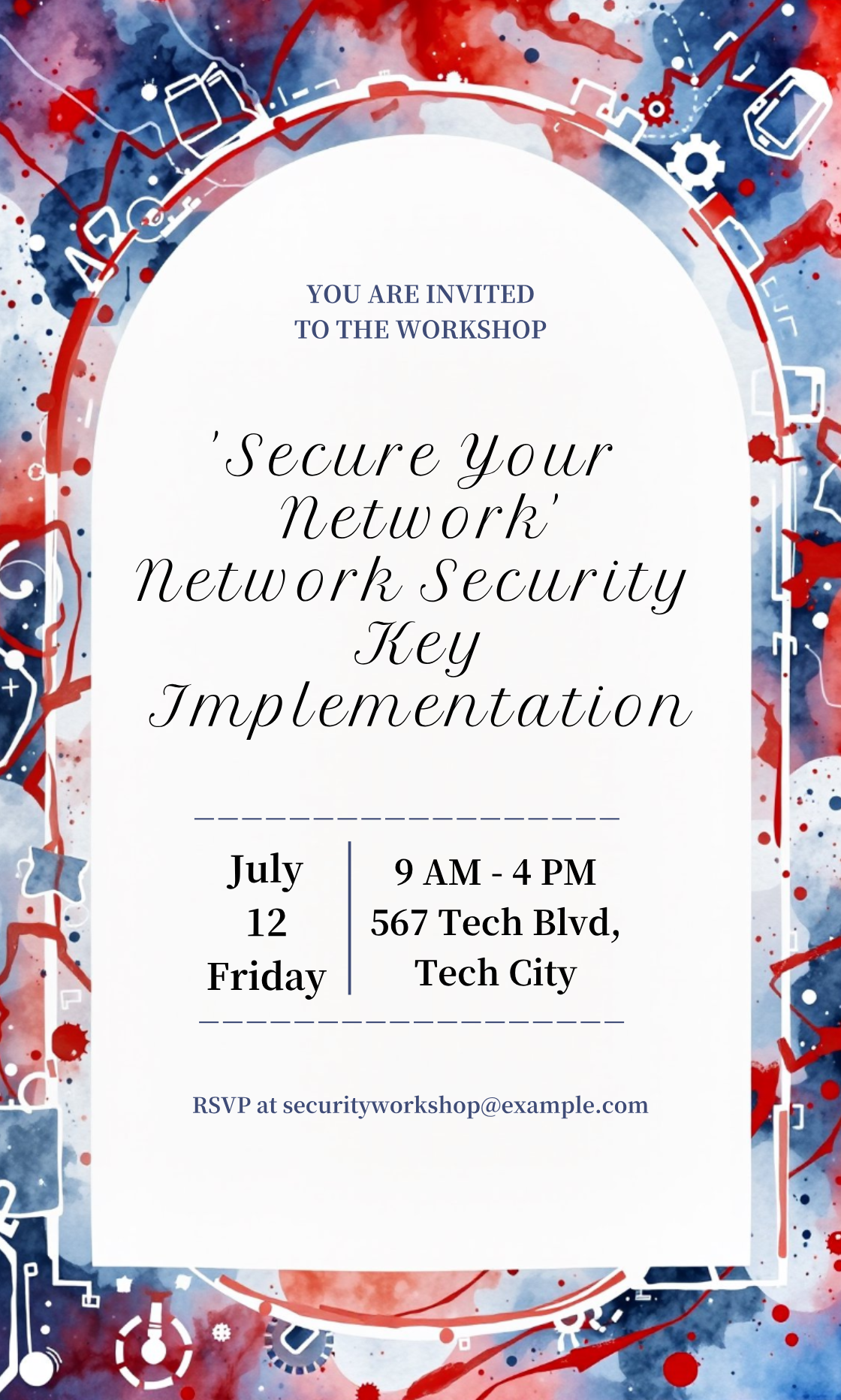 Secure Network Security Key Workshop Invitation Template - AI Designs ...