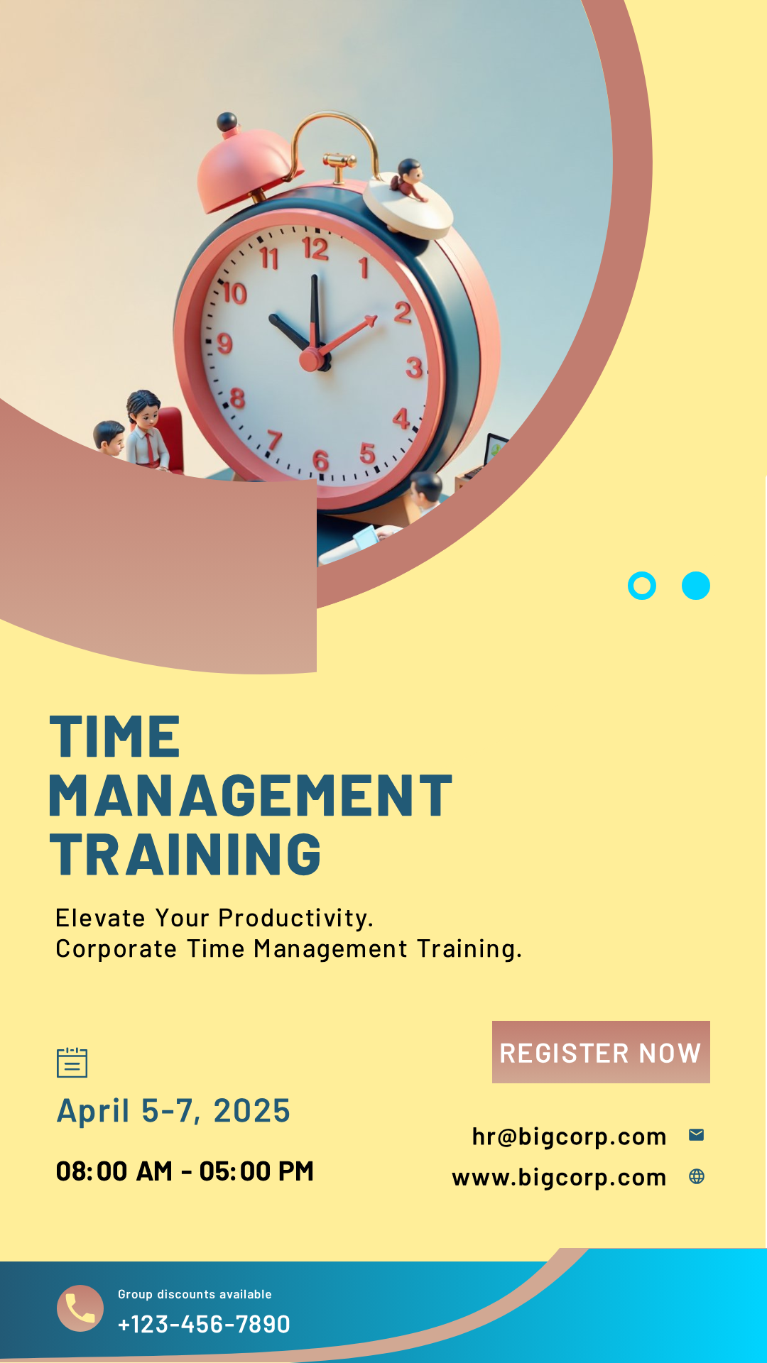 Corporate Time Management Training Poster Template - AI Designs by ...