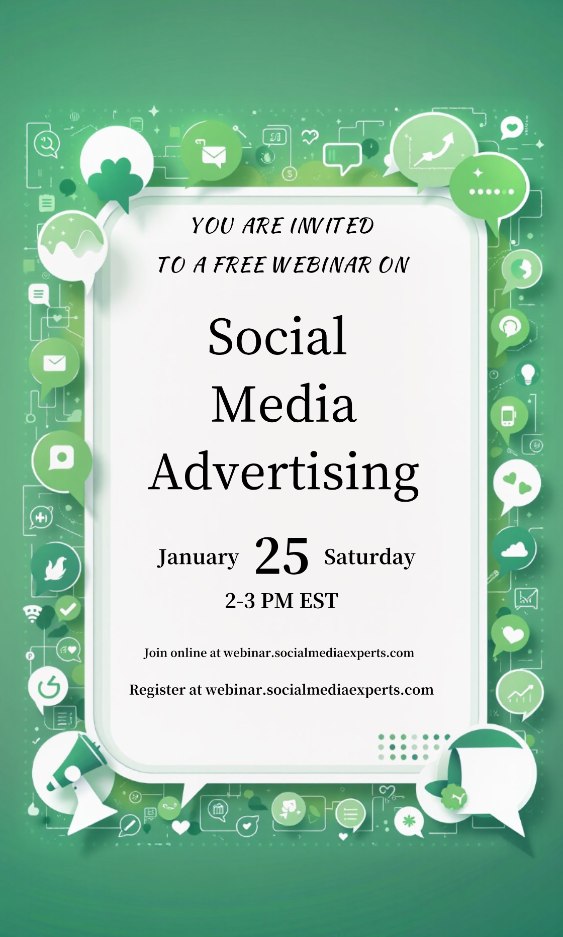 Free Social Media Advertising Webinar Invitation Template - AI Designs ...