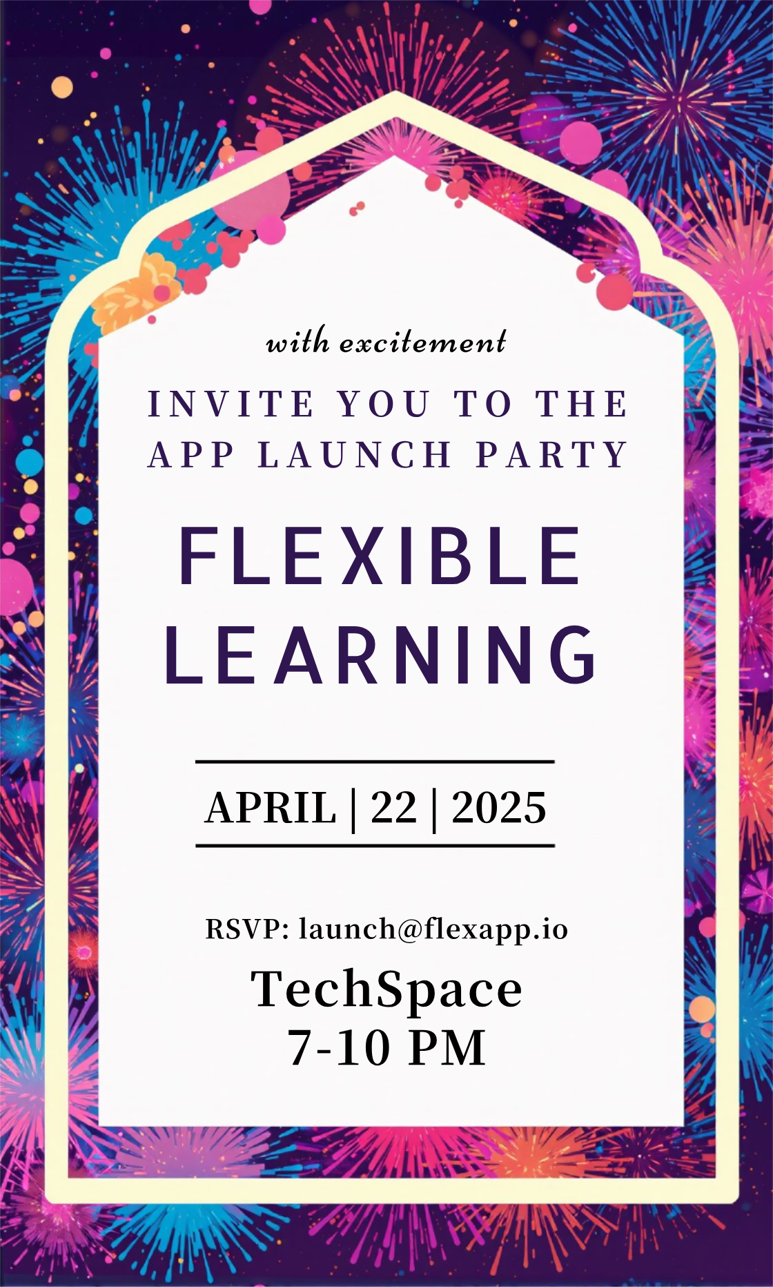 Flexible Learning App Launch Invitation Template - AI Designs by MolyPix.AI