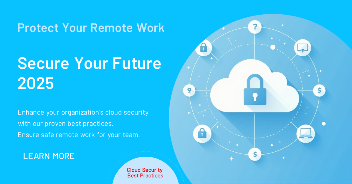 Remote Work Cloud Security LinkedIn Single Image Ad Template - AI Designs by MolyPix.AI