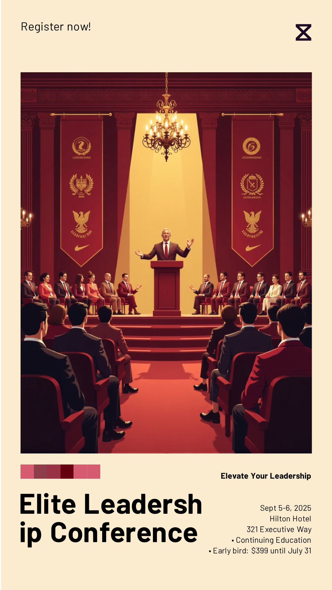Elite Continuing Education Leadership Poster Template - AI Designs by ...