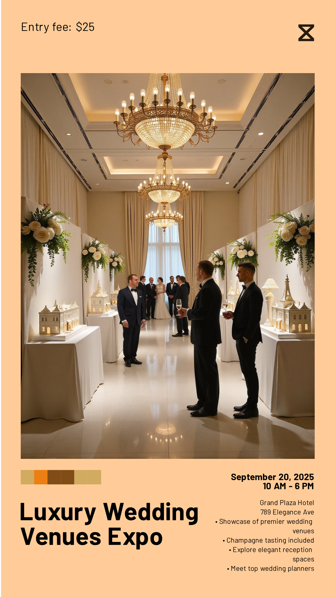 Luxury Wedding Venues Expo Poster Template - AI Designs by MolyPix.AI