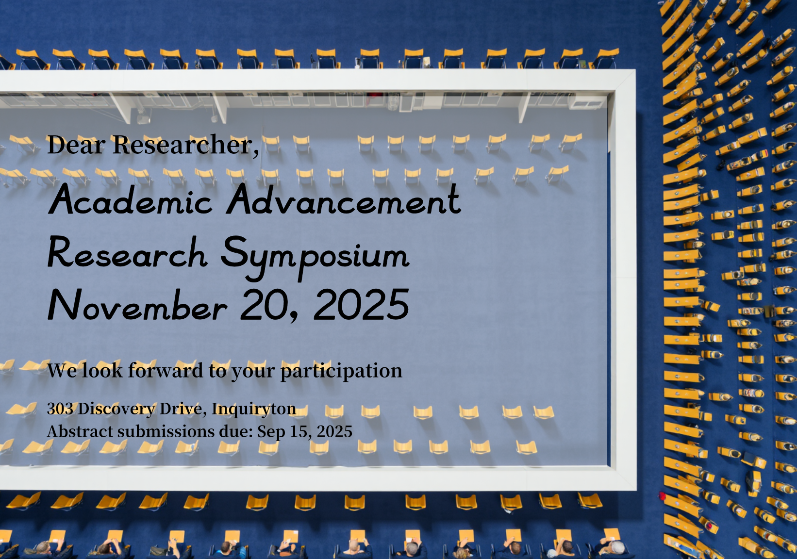 Academic Advancement Research Symposium Postcard Template - AI Designs ...