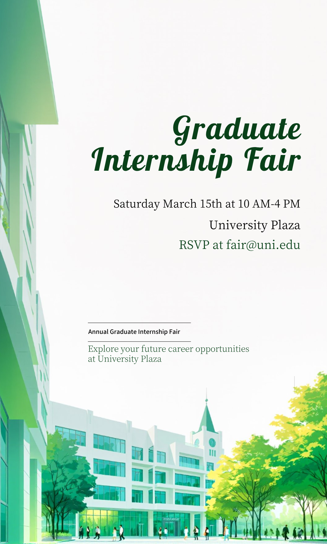 Annual Graduate Internship Fair Invitation Template - AI Designs by ...