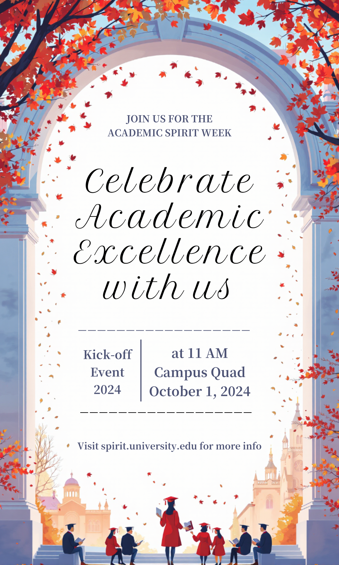 Academic Spirit Week Kick-off Invitation Template - AI Designs by ...