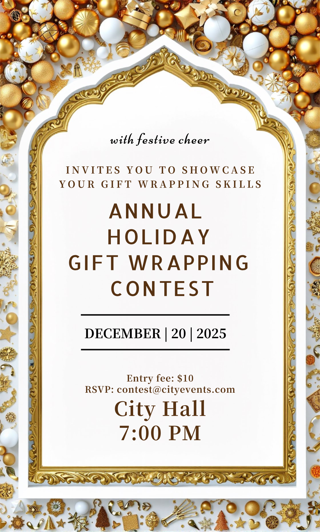 Annual Holiday Gift Wrapping Contest Invitation Template - AI Designs ...
