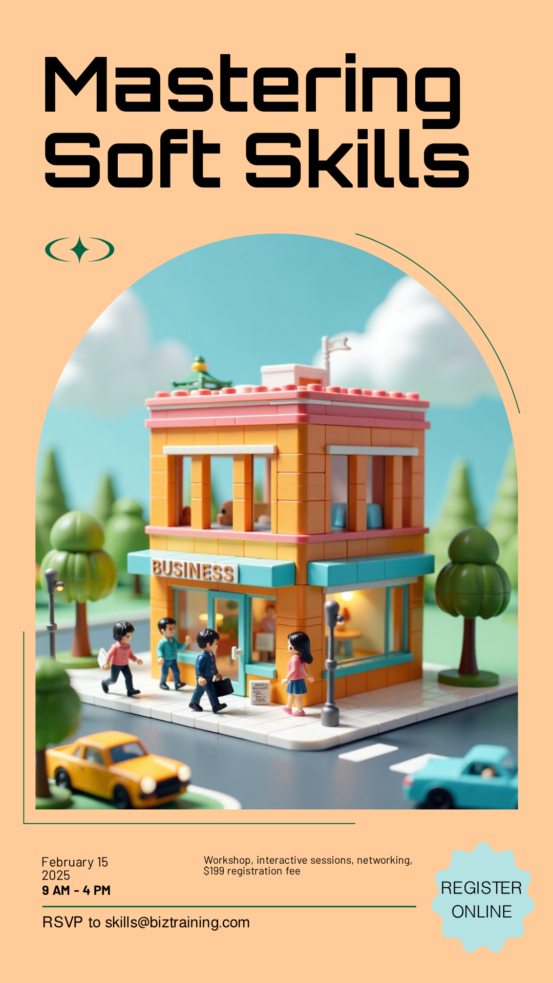 Mastering Soft Skills Training Poster Template - AI Designs by MolyPix.AI