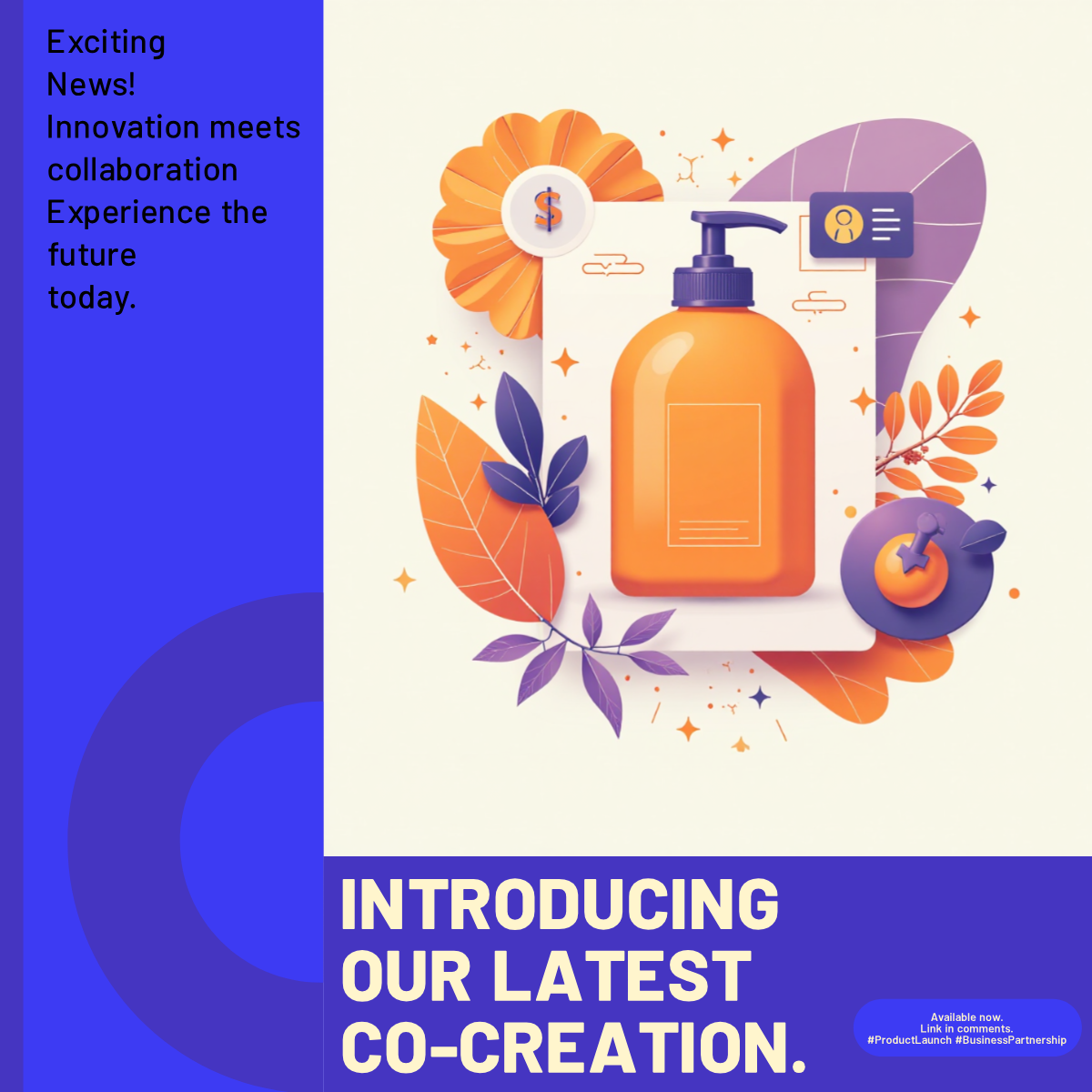 Co-Branded Partnership Business Examples LinkedIn Post Template - AI ...