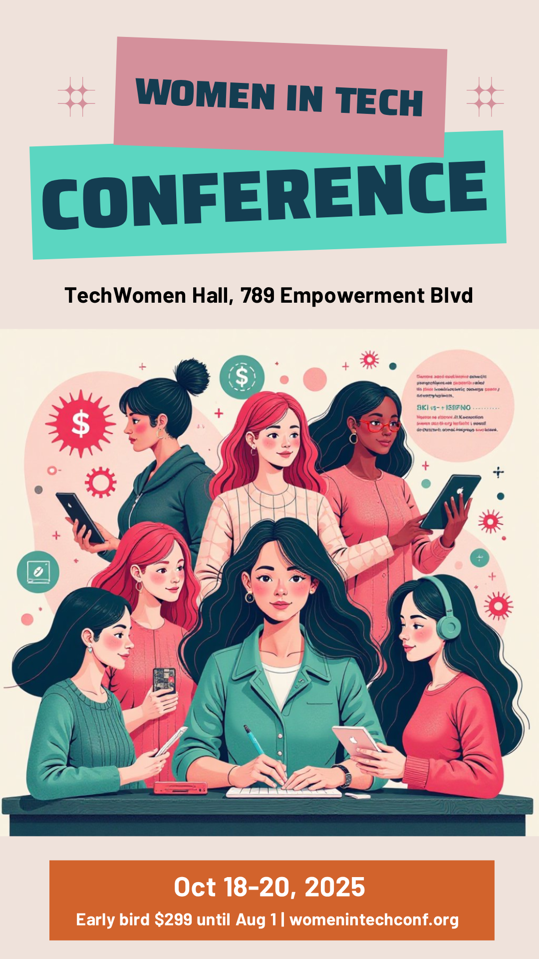 Women in Tech Digital Skills Training Poster Template - AI Designs by ...
