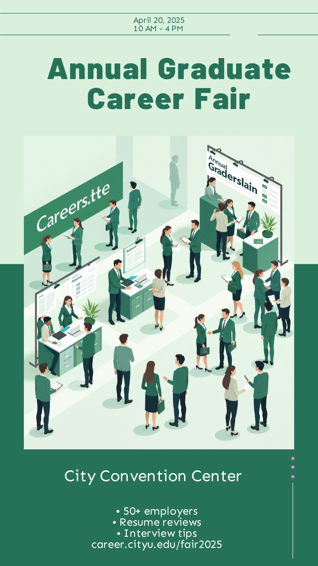 Annual Graduate Career Fair Poster Template - AI Designs by MolyPix.AI