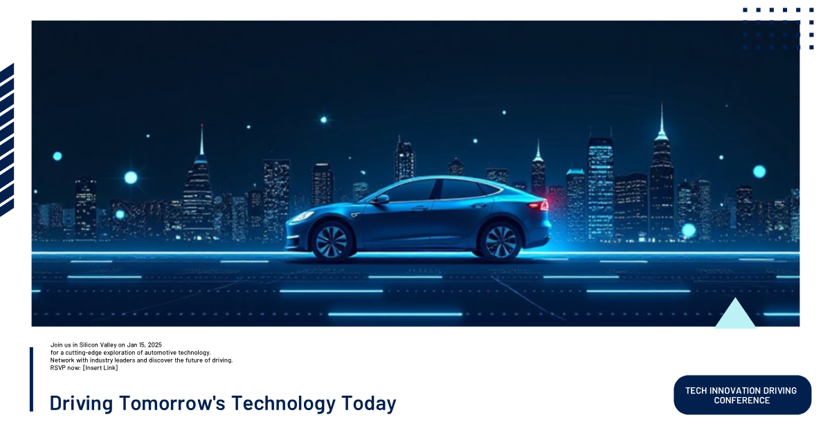 Tech Innovation Driving Conference LinkedIn Single Image Ad Template ...