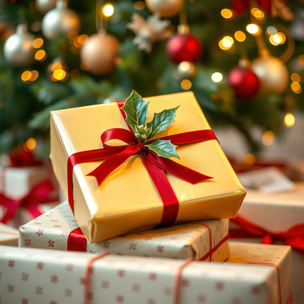 Wrapped Christmas Images Gift Image Template - AI Designs by MolyPix.AI