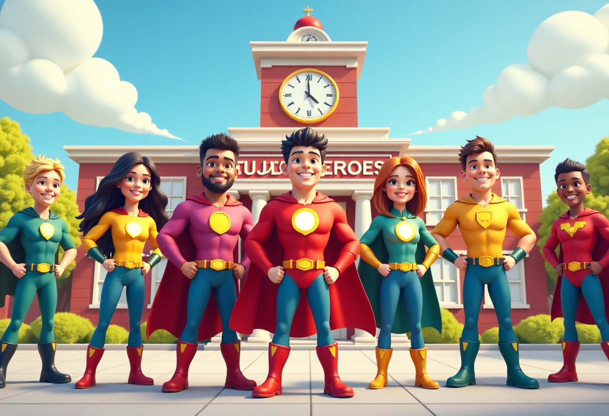 Superhero Student Government Members Image Template - AI Designs by ...