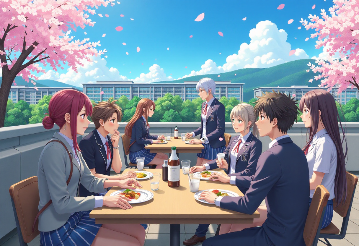 Diverse Student Clubs Lunchtime Image Template - AI Designs by MolyPix.AI