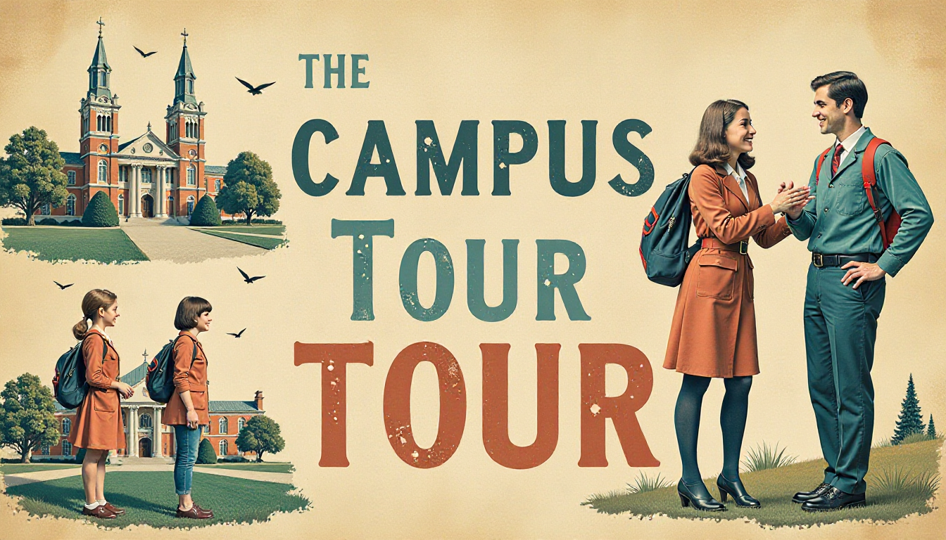 Retro Campus Tour Poster Art