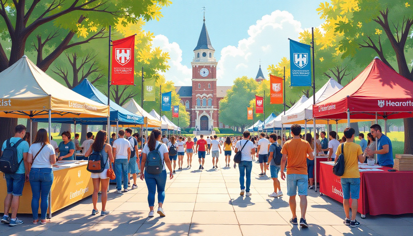 Busy Campus Tour Center Image Template - AI Designs by MolyPix.AI