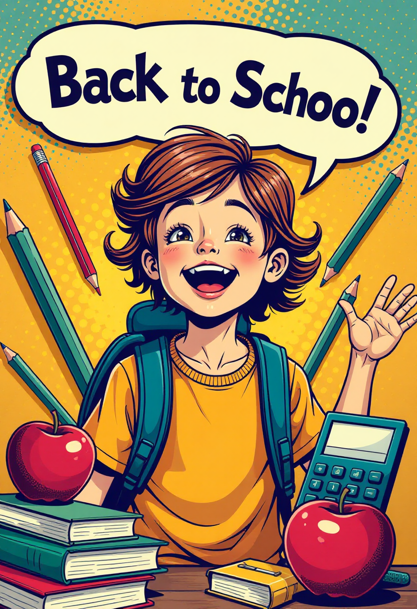 Dynamic Back to School Student Image Template - AI Designs by MolyPix.AI