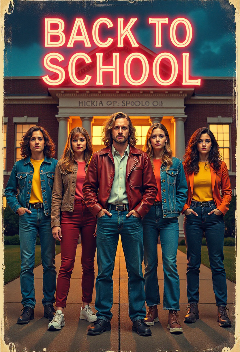 Back To School Movie Poster Image Template - AI Designs by MolyPix.AI