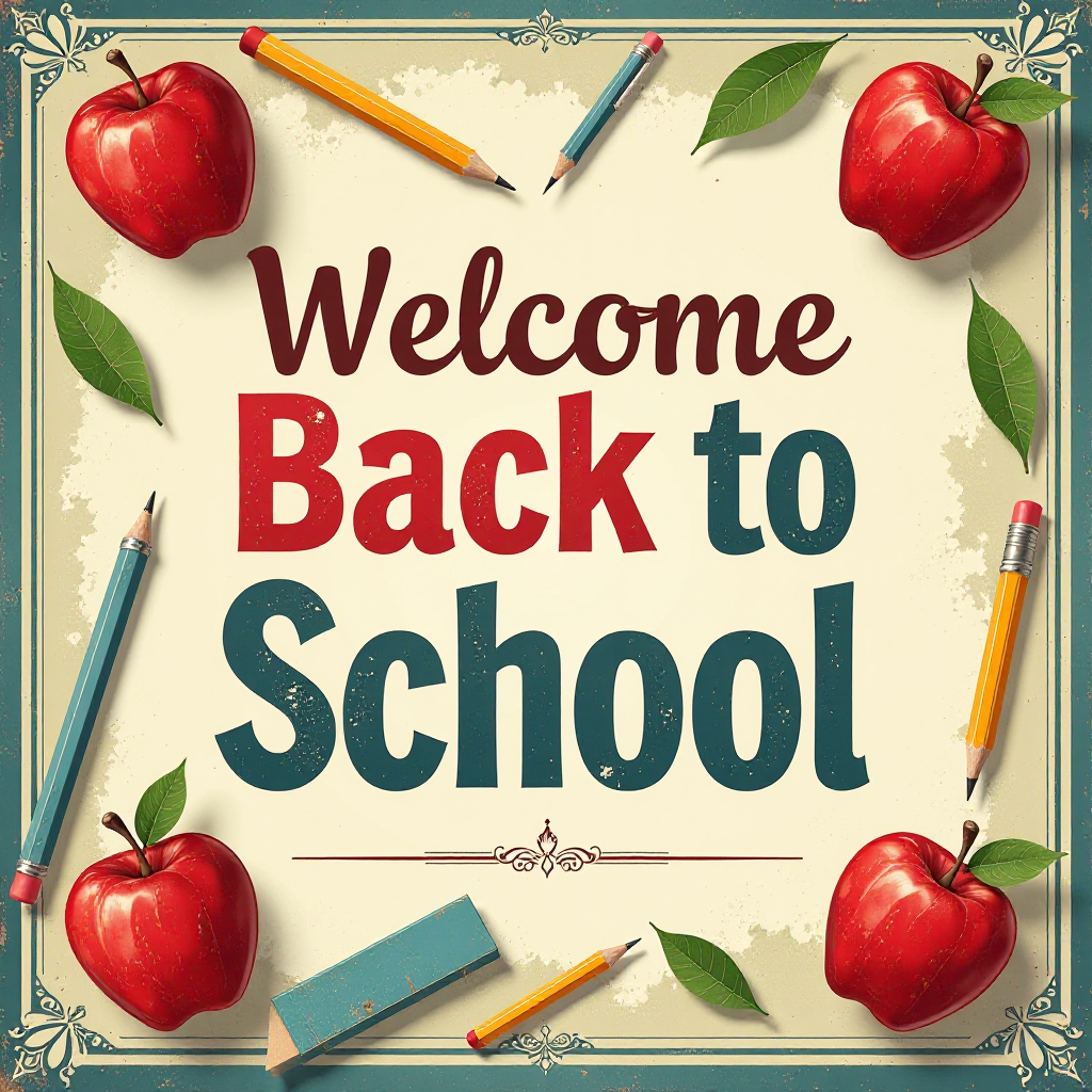 Retro Welcome Back to School Poster