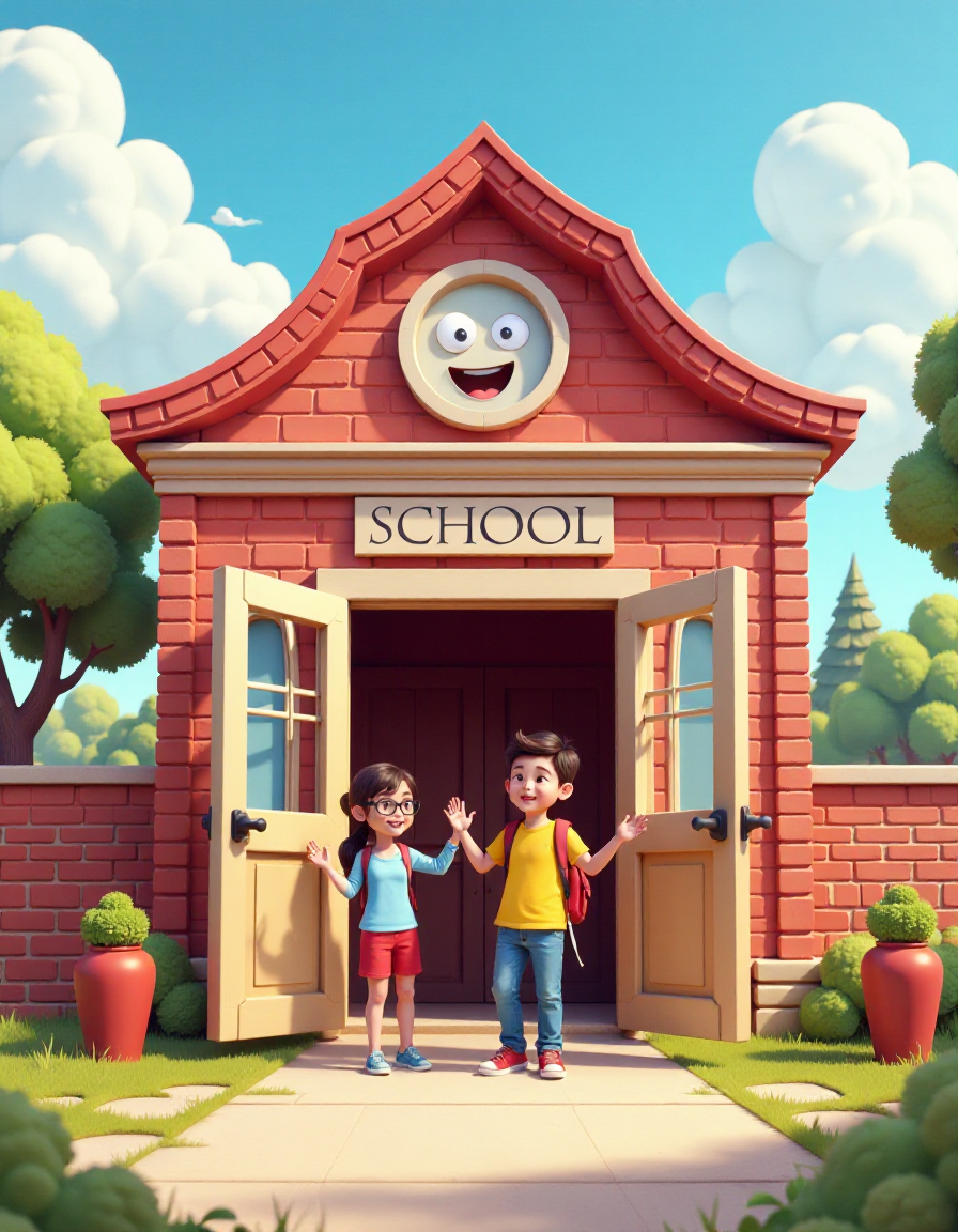 Whimsical First Day of School Image Template - AI Designs by MolyPix.AI