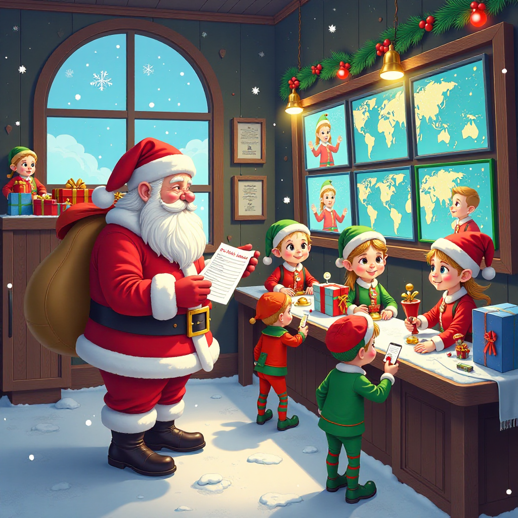 Santa's Workshop Christmas Photos Image Template - AI Designs by MolyPix.AI