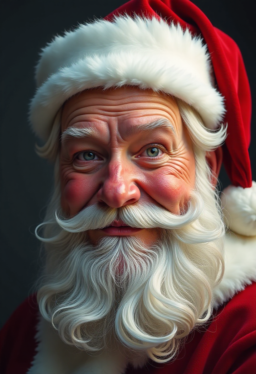 Detailed Santa Claus Portrait Image Template - AI Designs by MolyPix.AI