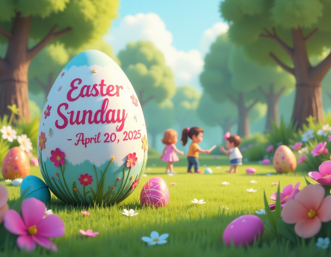 Easter Sunday 2025 Date Hunt Image Template - AI Designs by MolyPix.AI