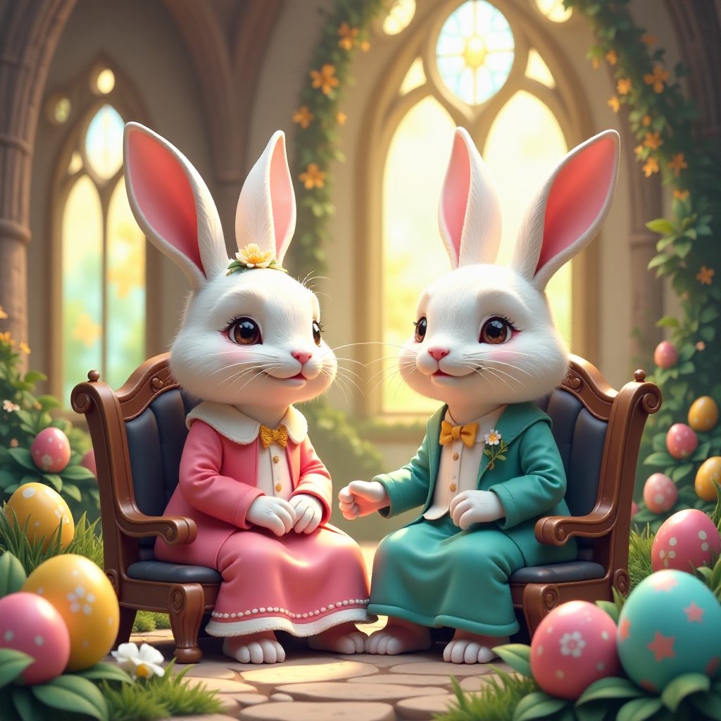 Whimsical Easter Sunday Rabbit Service Image Template - AI Designs by ...