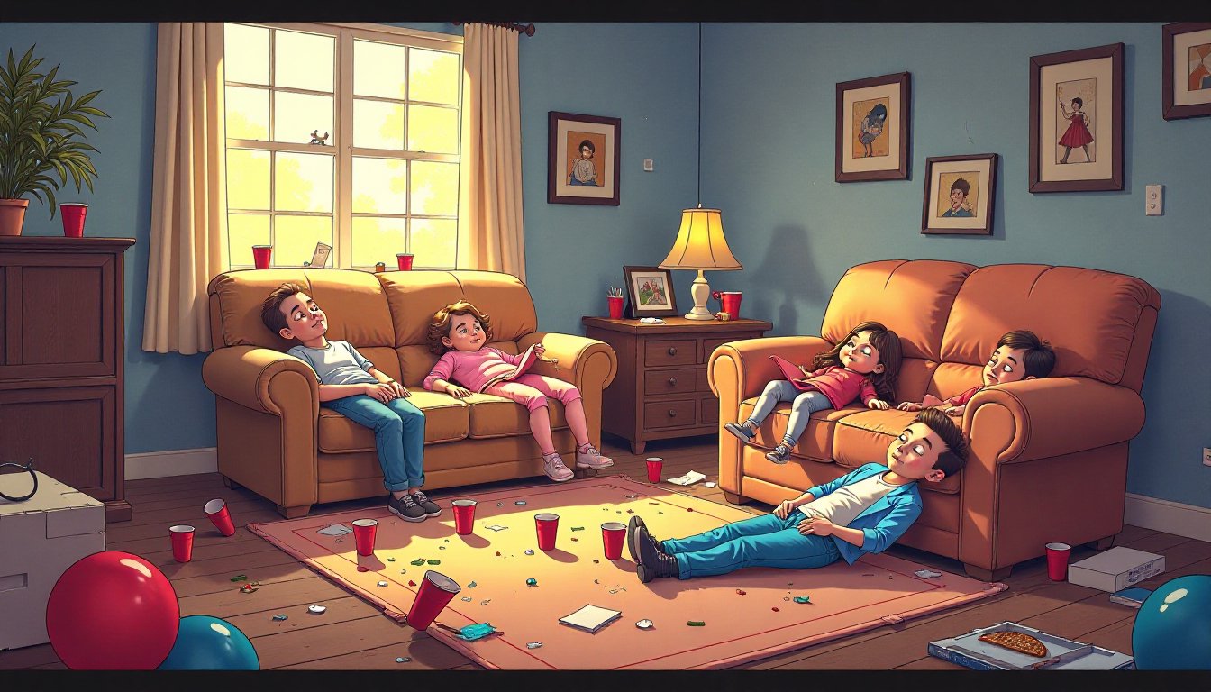 Chaotic House Party Movie Aftermath Image Template - AI Designs by ...