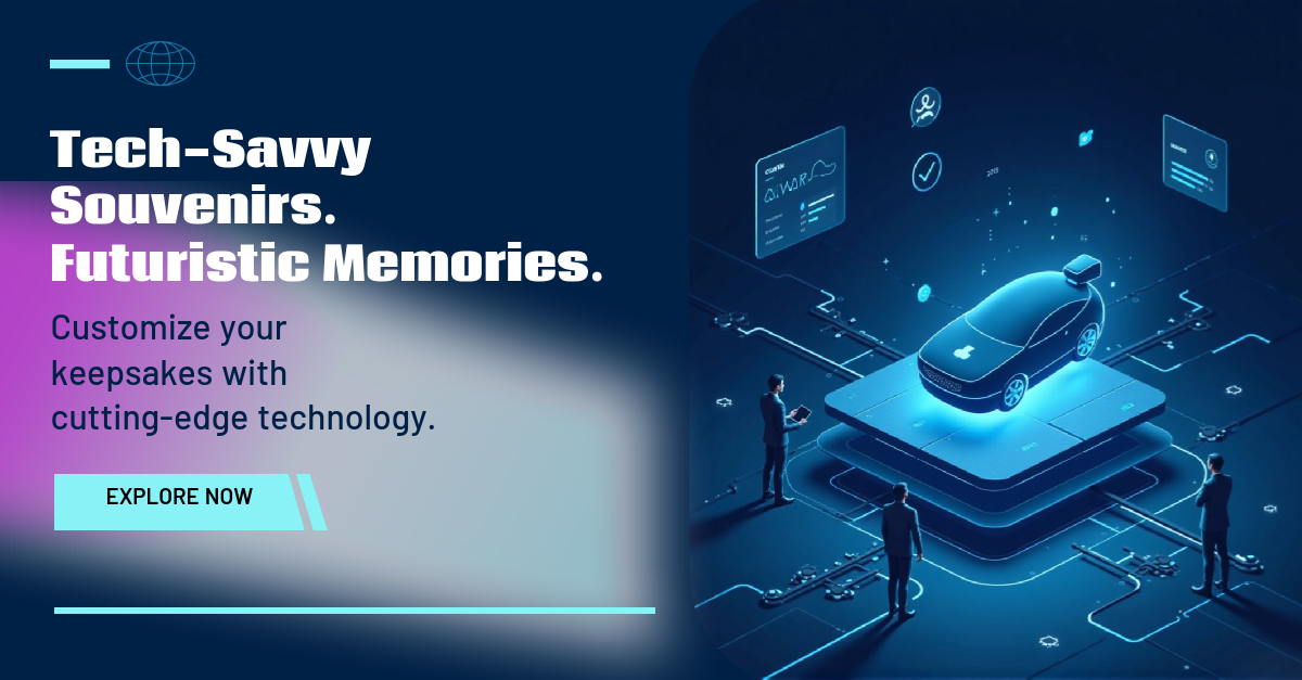 Tech-Savvy Customized Souvenirs LinkedIn Single Image Ad Template - AI ...