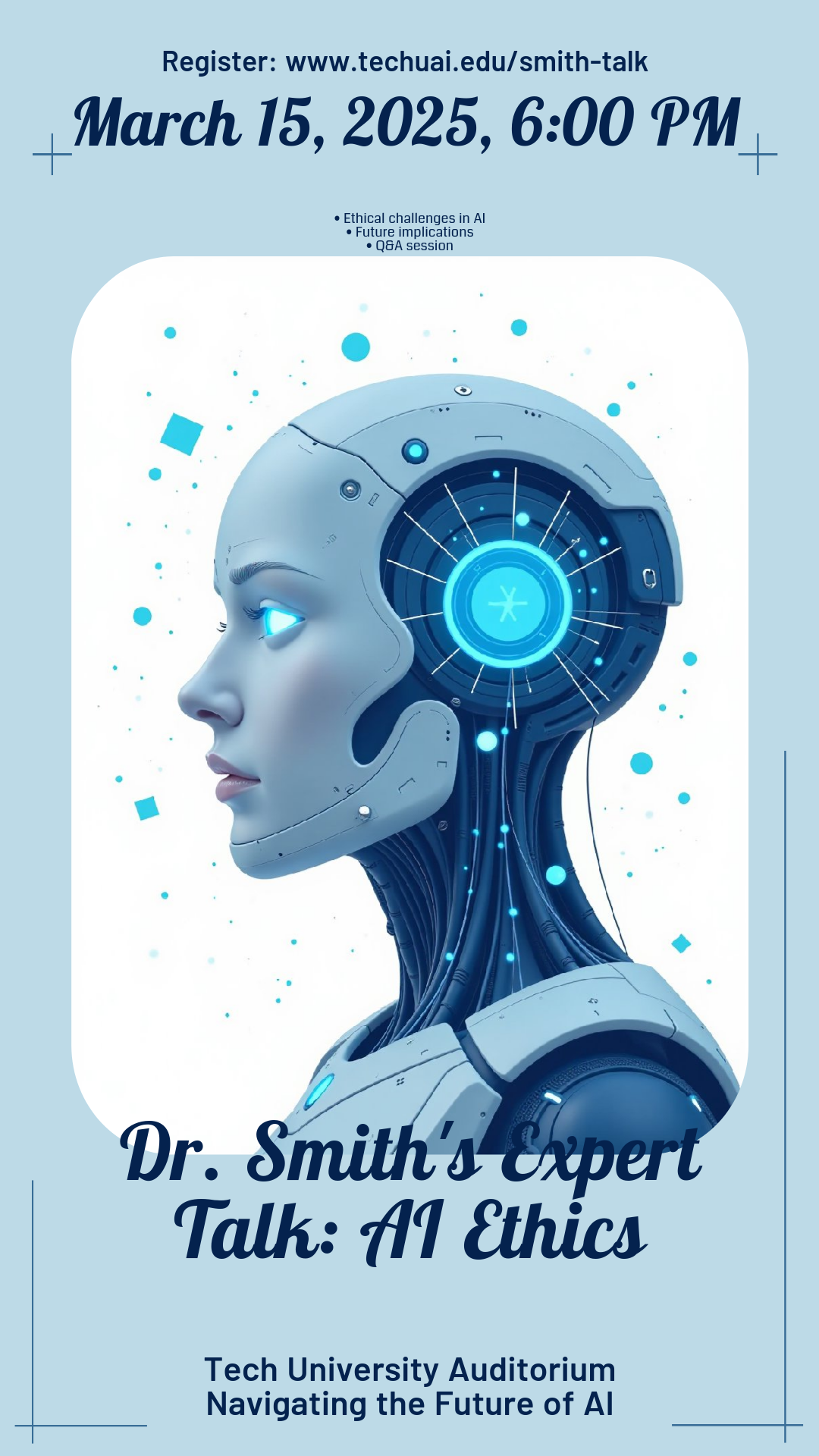 AI Ethics Expert Talks Poster Template - AI Designs by MolyPix.AI