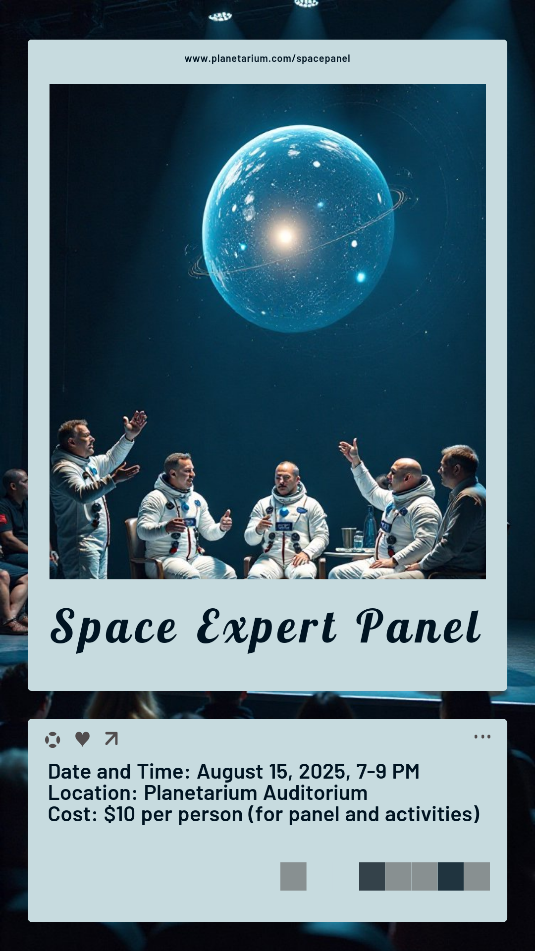 Space Exploration Expert Panel Poster Template - AI Designs by MolyPix.AI