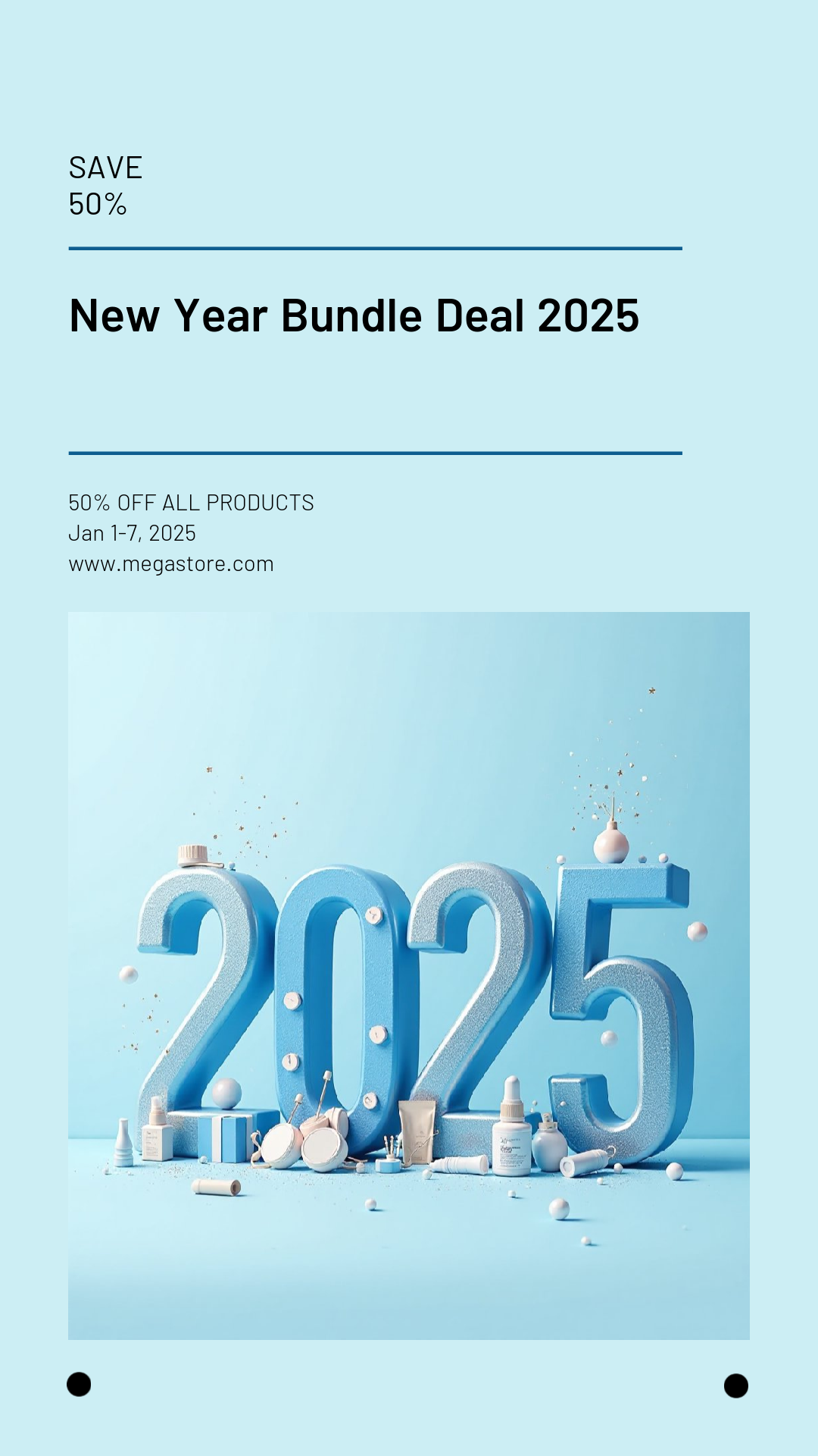 New Year Bundle Deal 2025 Poster Template - AI Designs by MolyPix.AI