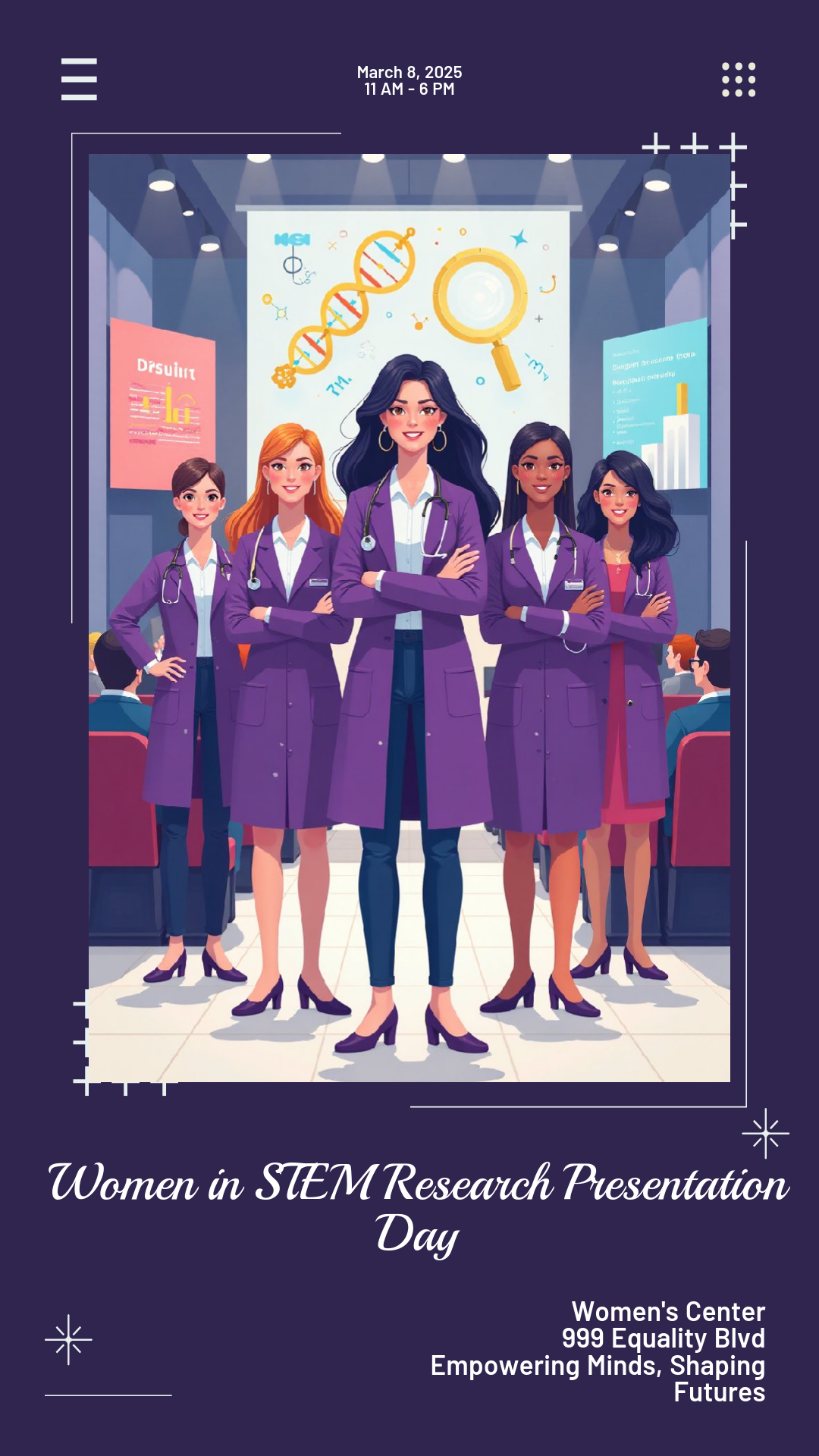 Women in STEM Research Presentation 2025 Poster Template - AI Designs ...