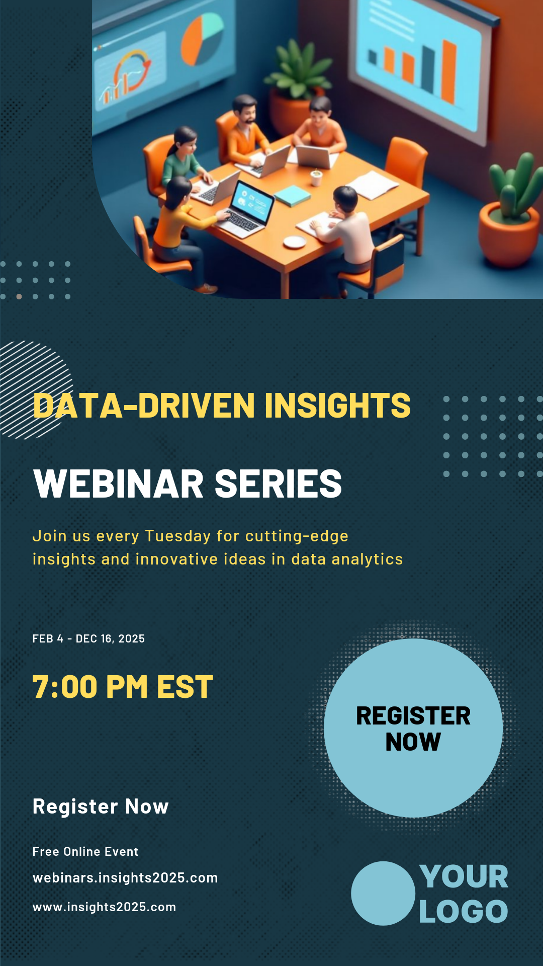Data-driven Insights 2025 Webinar Poster Template - AI Designs by ...