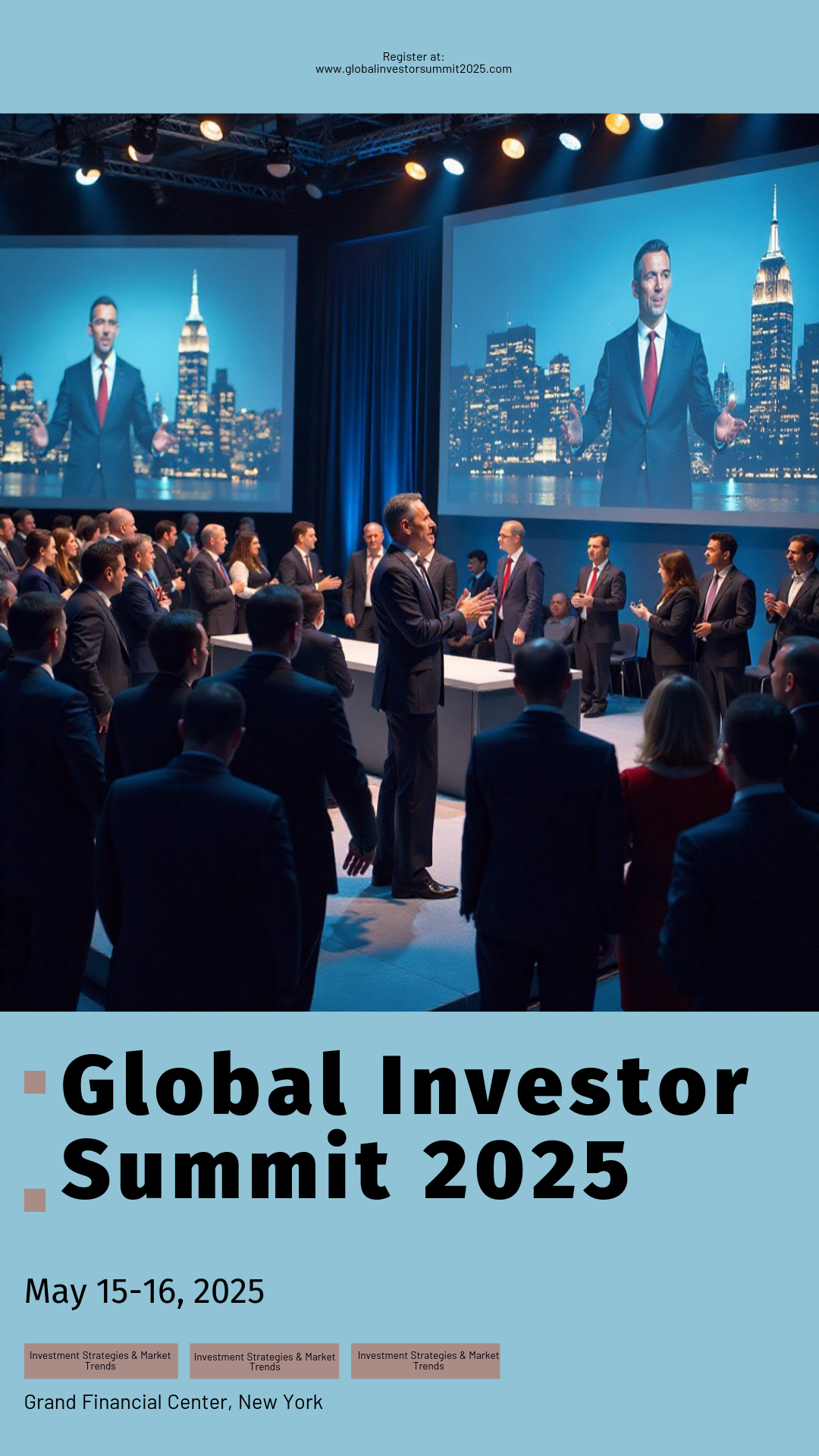 Global Investor Conferences 2025 Summit Poster Template - AI Designs by ...