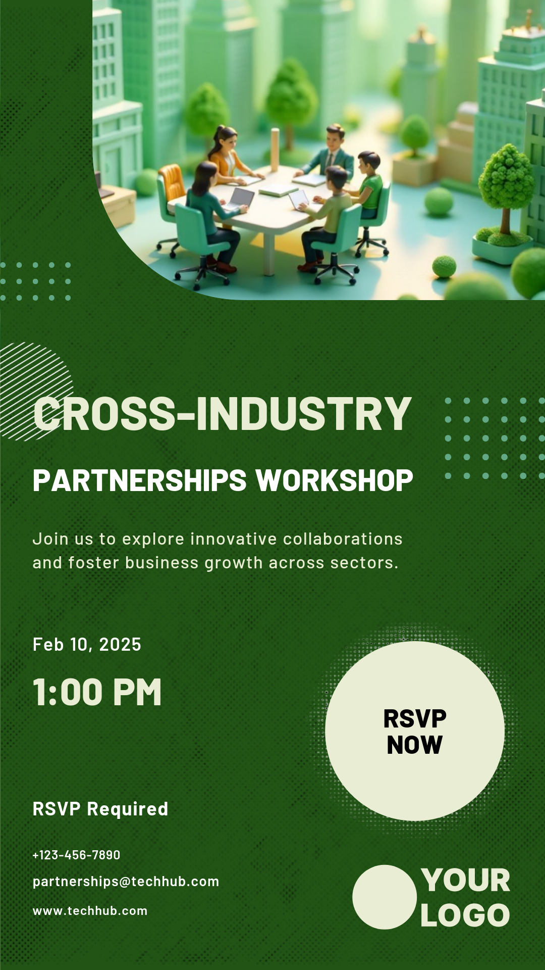 Cross-Industry Partnerships Workshop Poster Template - AI Designs by ...