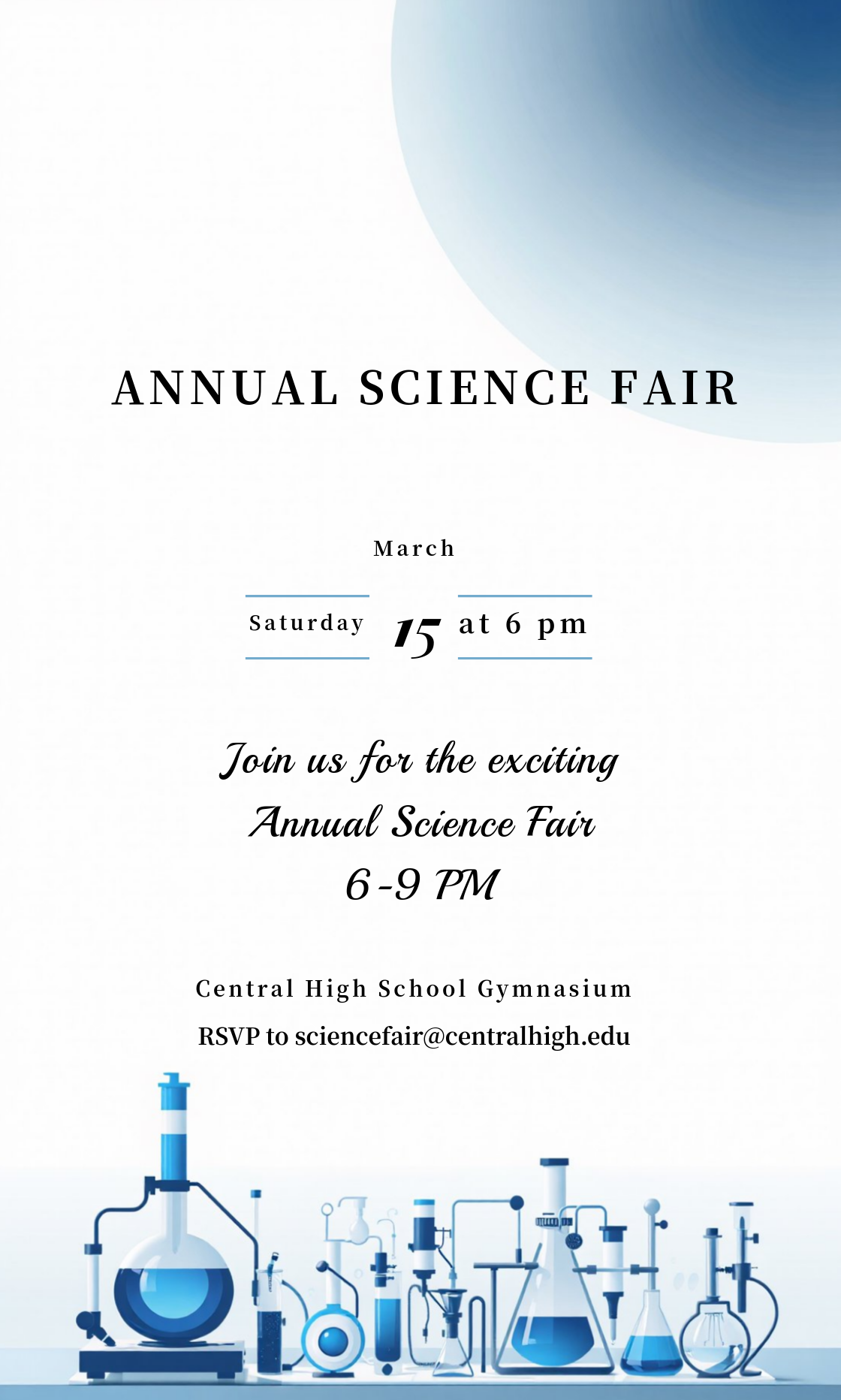 Annual Science Experiments Fair Invitation Template - AI Designs by ...