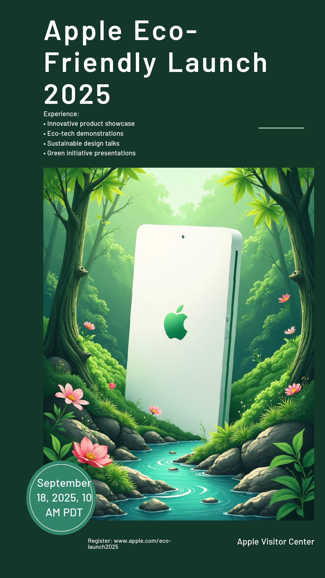 Eco-Friendly Apple Product Launch 2025 Poster Template - AI Designs by ...