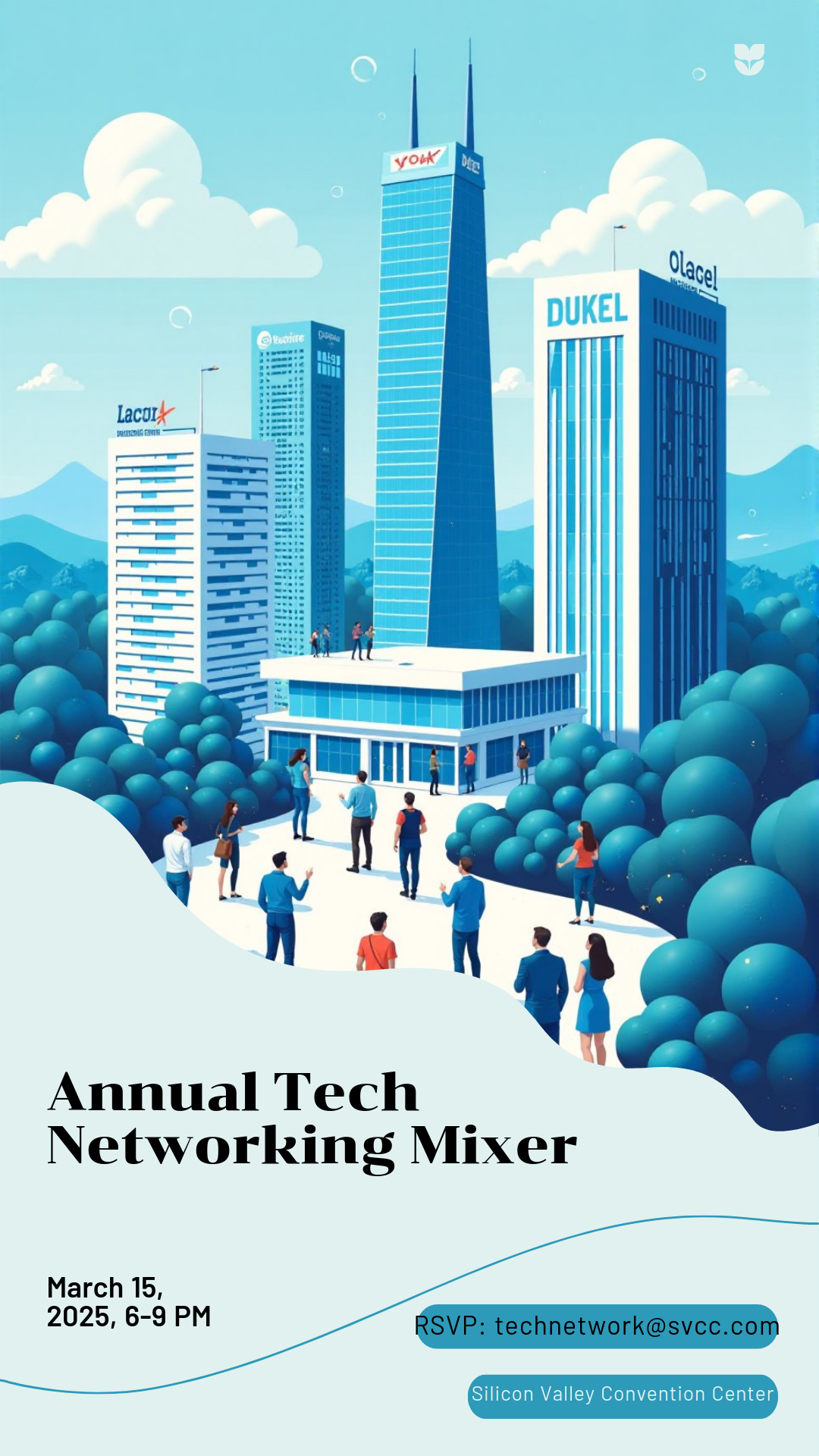 Annual Tech Networking Event Marketing Poster Template - AI Designs by ...