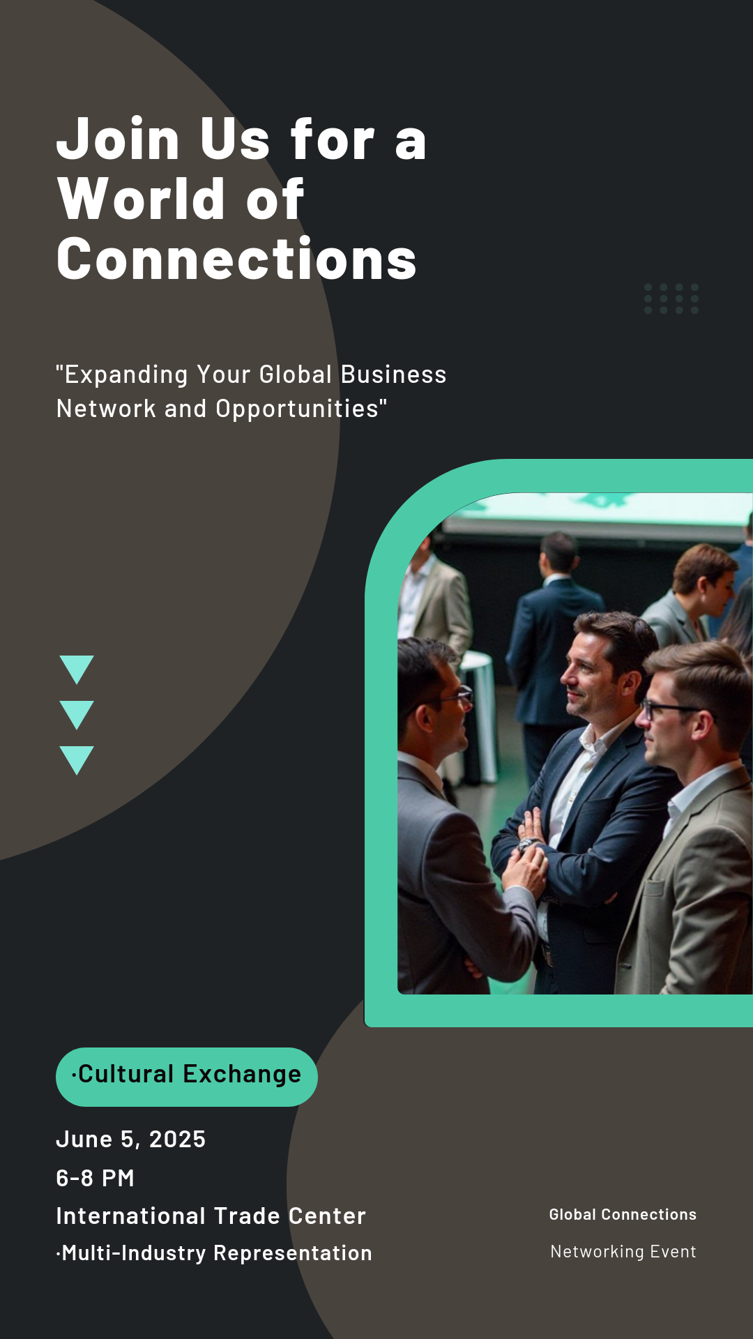 Global Connections Networking Event Marketing Poster Template - AI ...