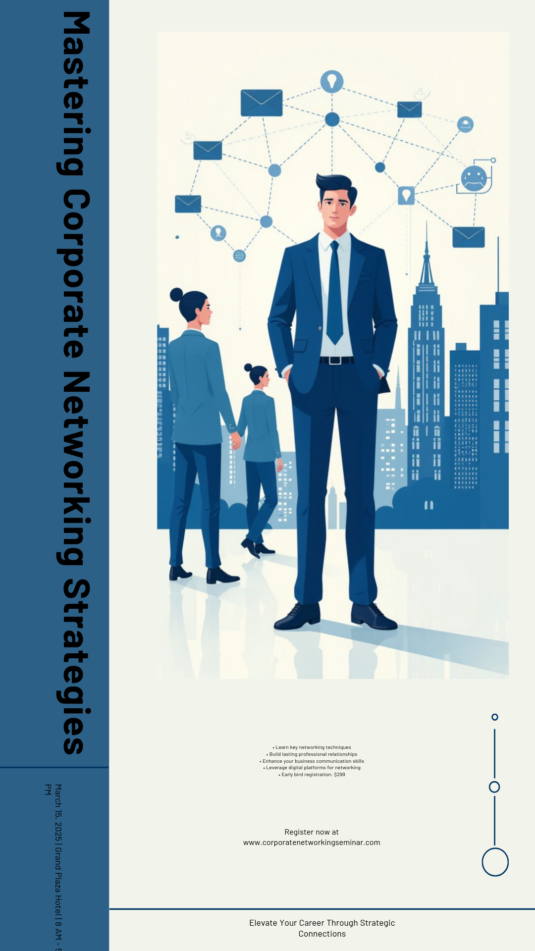 Mastering Corporate Networking Strategies Seminar Poster Template - AI ...