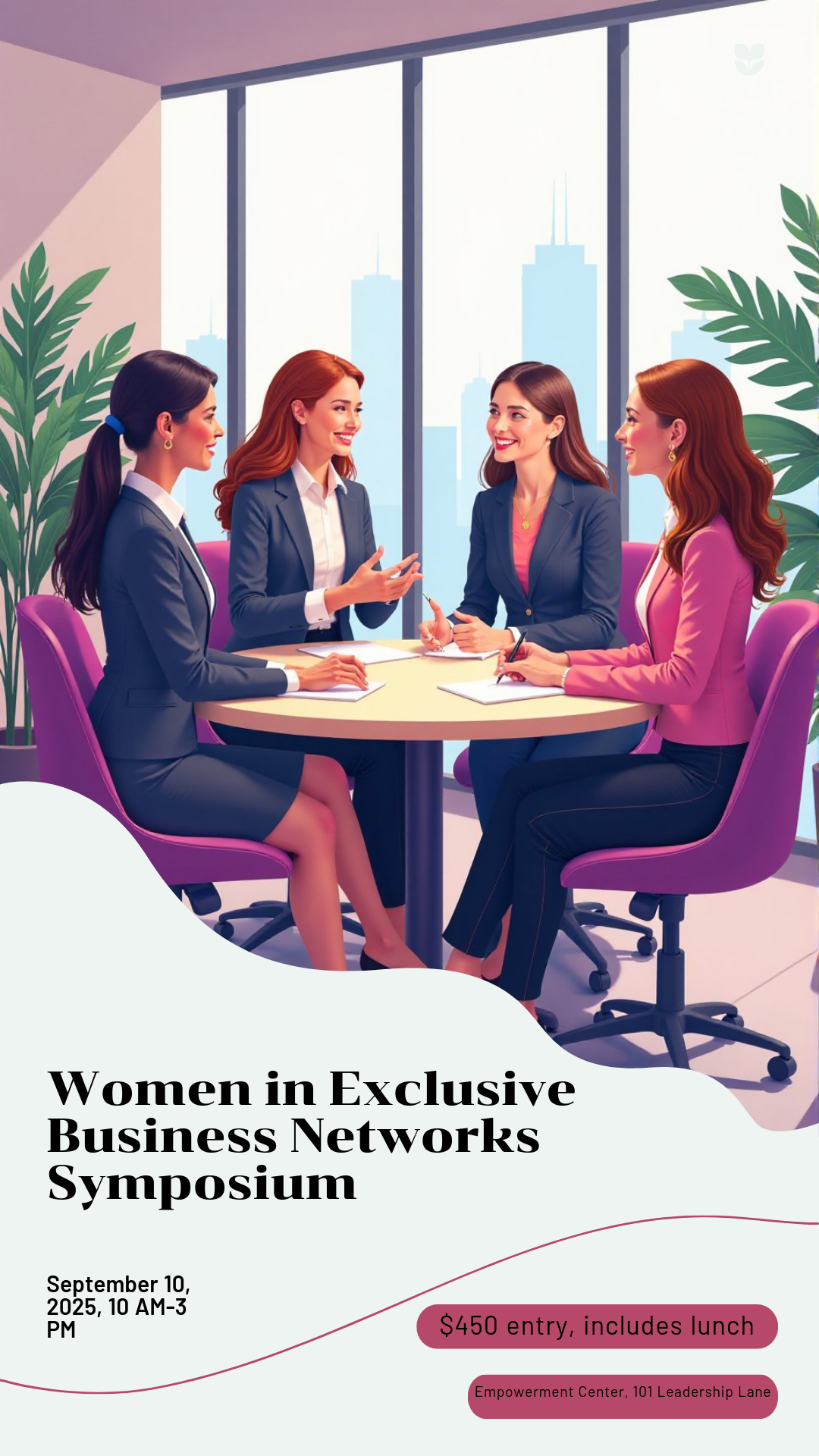 Women in Exclusive Business Networks Poster Template - AI Designs by ...