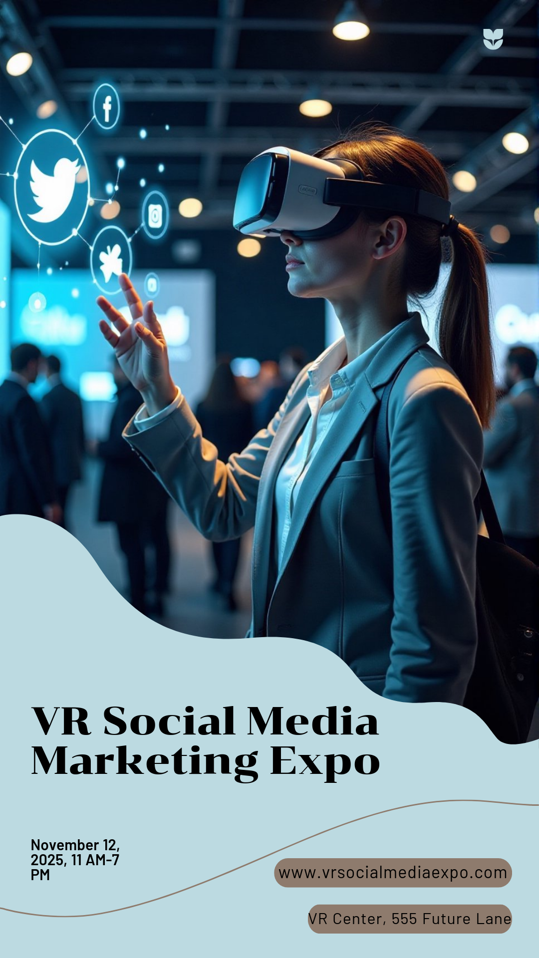 Virtual Reality Social Media Marketing 2025 Poster Template - AI ...